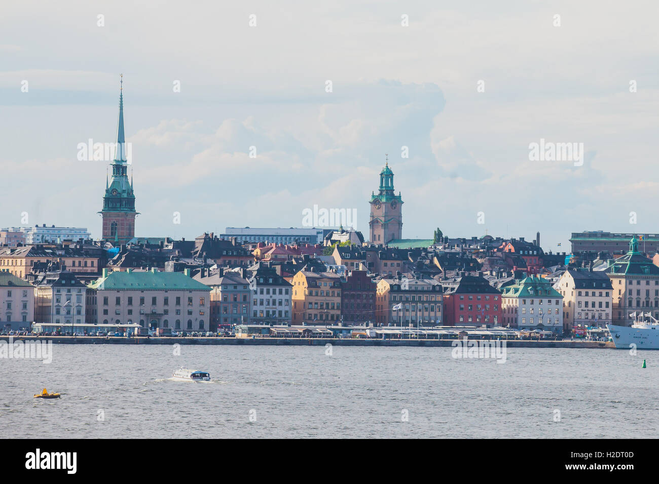 Beautiful super wide-angle panoramic aerial view of Stockholm, Sweden ...