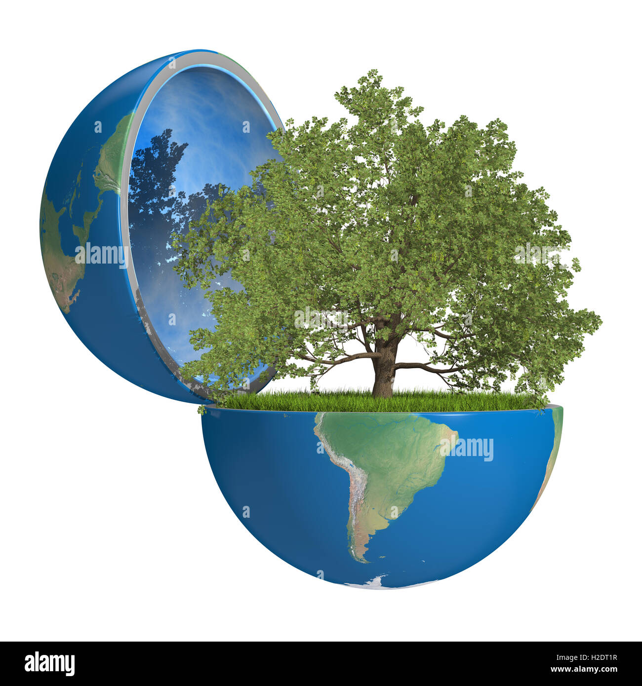 Sustainable symbol tree white world hi-res stock photography and images ...