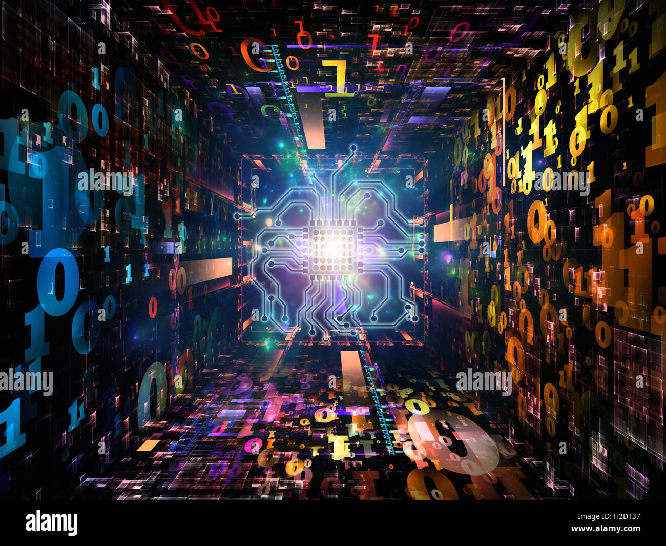 Digital Life of Numbers Stock Photo - Alamy