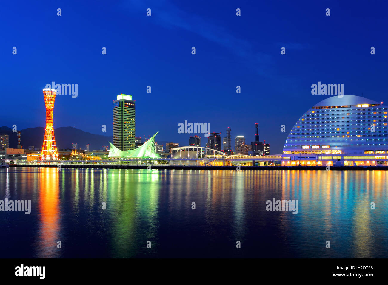 Kobe skyline at night Stock Photo - Alamy