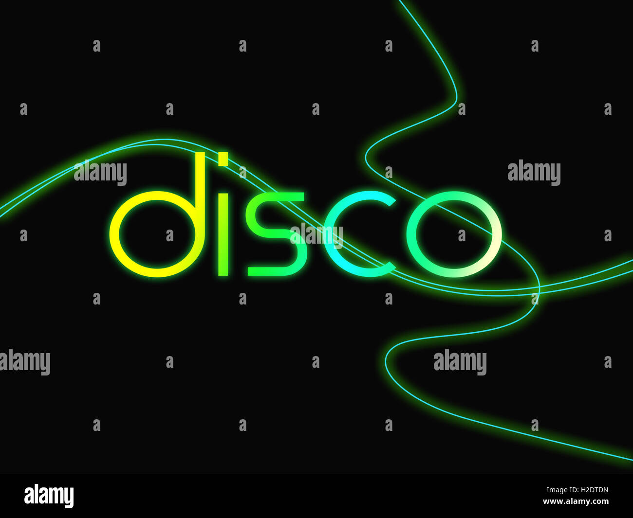 Groovy Disco Means Dancing Party And Music Stock Photo - Alamy