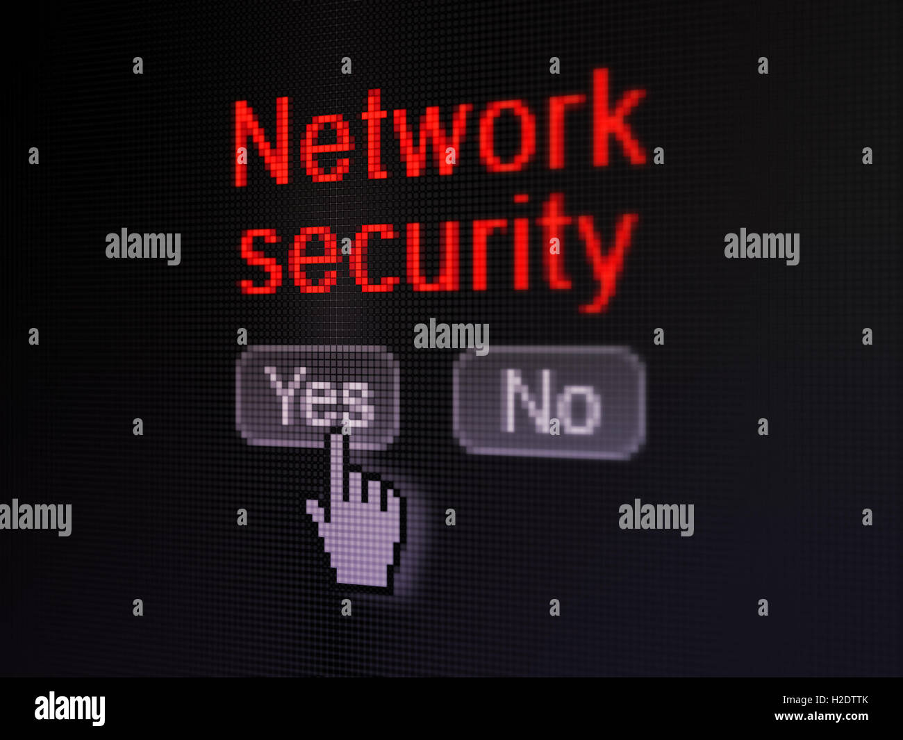 Protection concept: Network Security on digital computer screen Stock ...