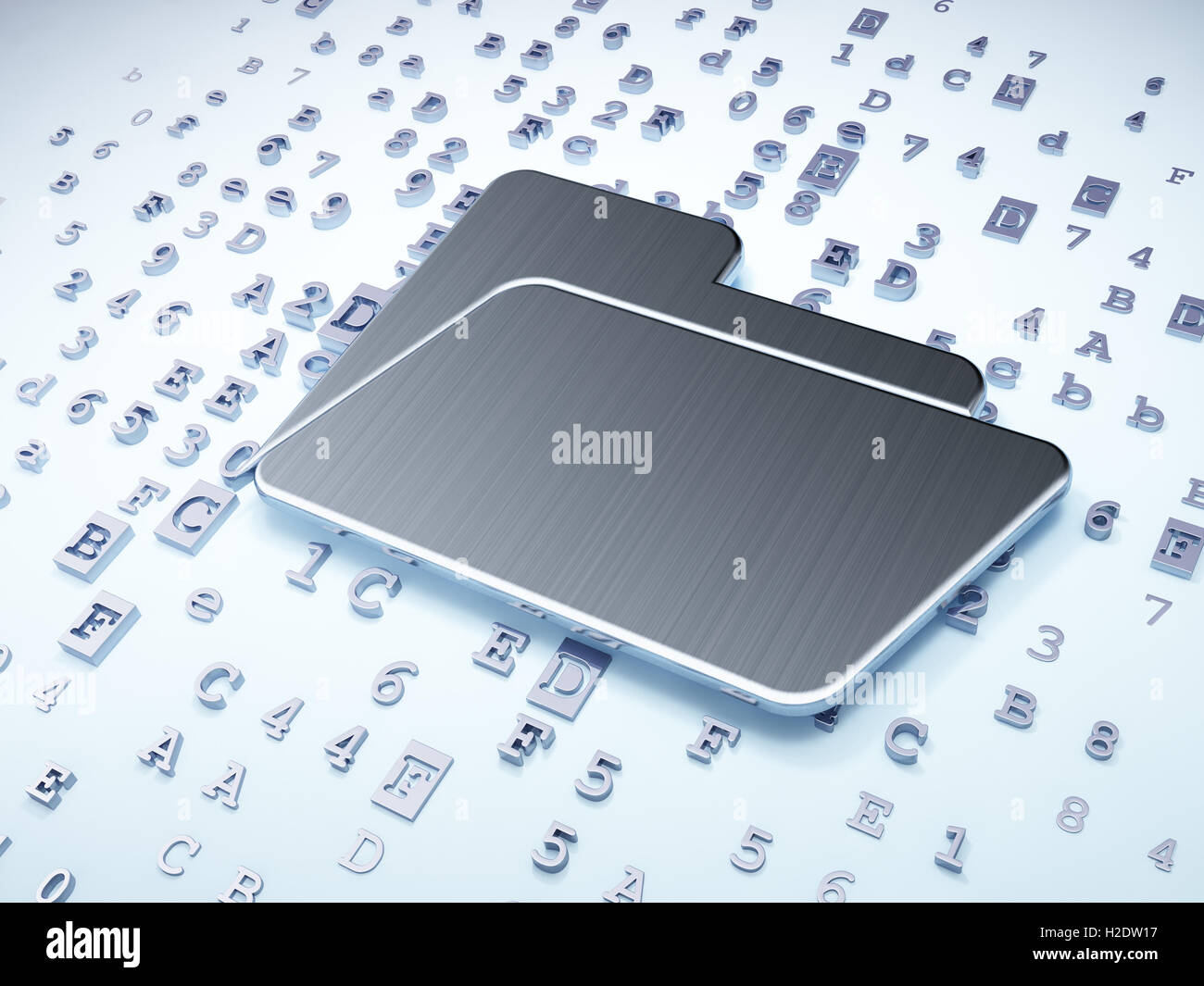 Finance concept: Silver Folder on digital background Stock Photo - Alamy