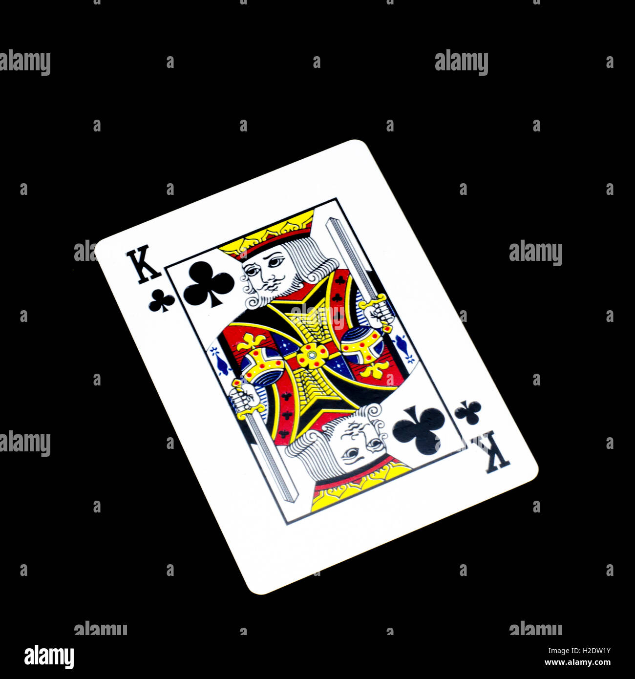king clover card isolated on black Stock Photo - Alamy