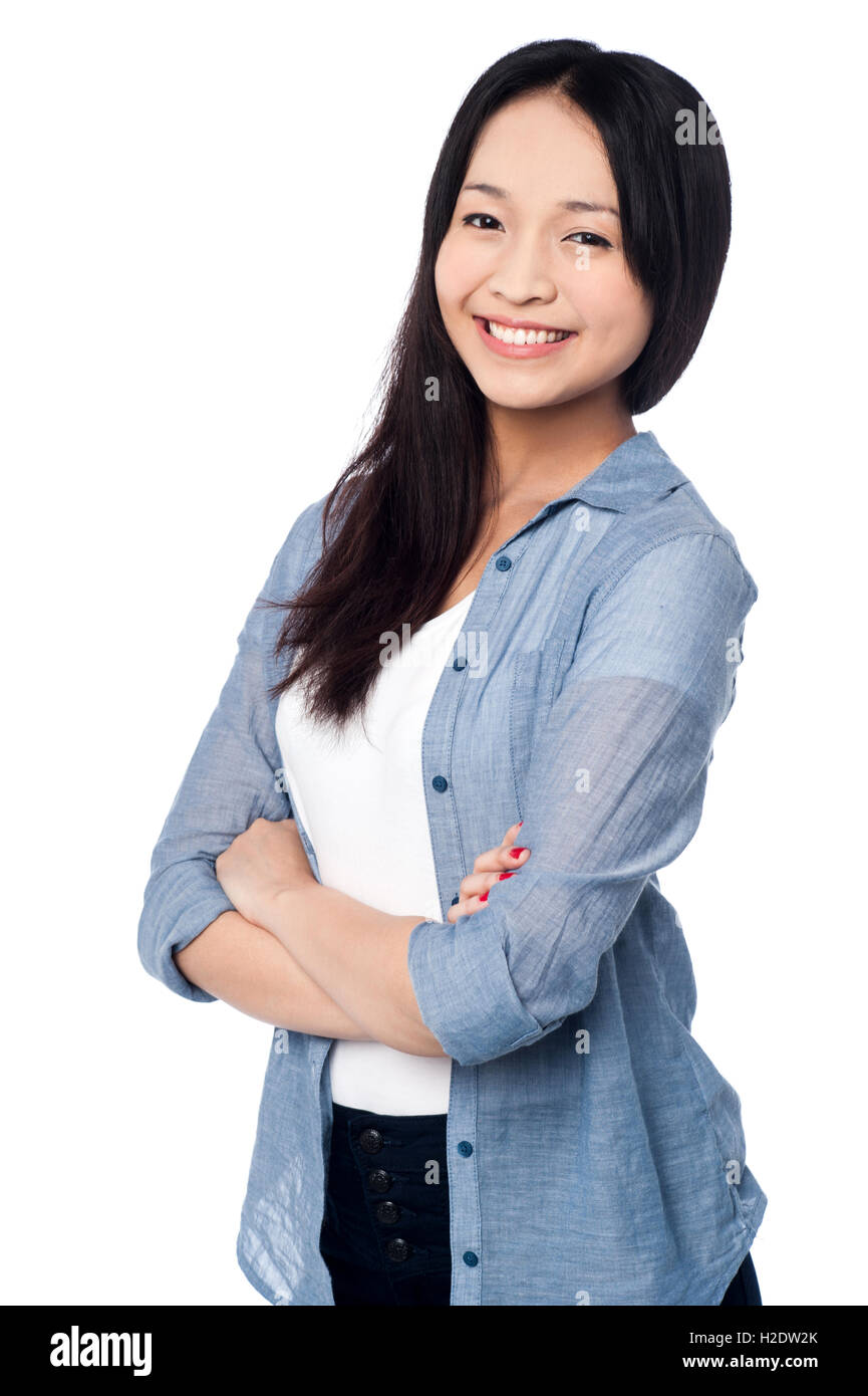 Charming chinese girl, casual portrait Stock Photo - Alamy
