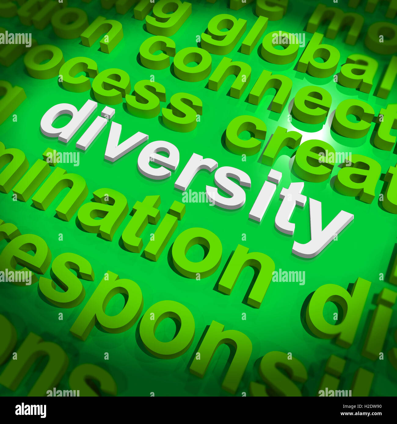 Diversity Word Cloud Shows Multicultural Diverse Culture Stock Photo ...