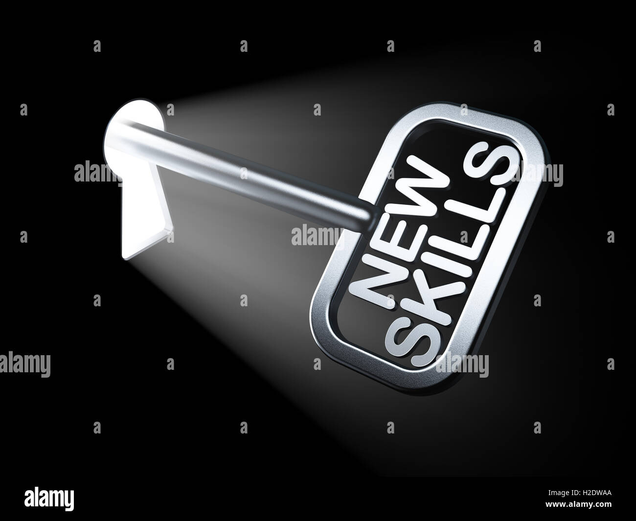 Education concept: New Skills on key Stock Photo - Alamy