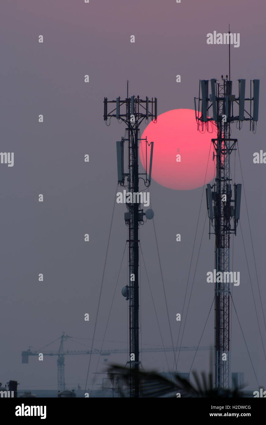 Orange telecommunication tower hi-res stock photography and images - Alamy