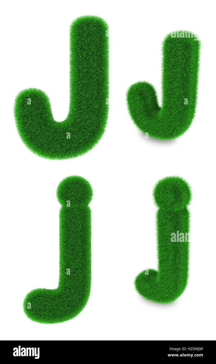 Letter J made of grass Stock Photo - Alamy