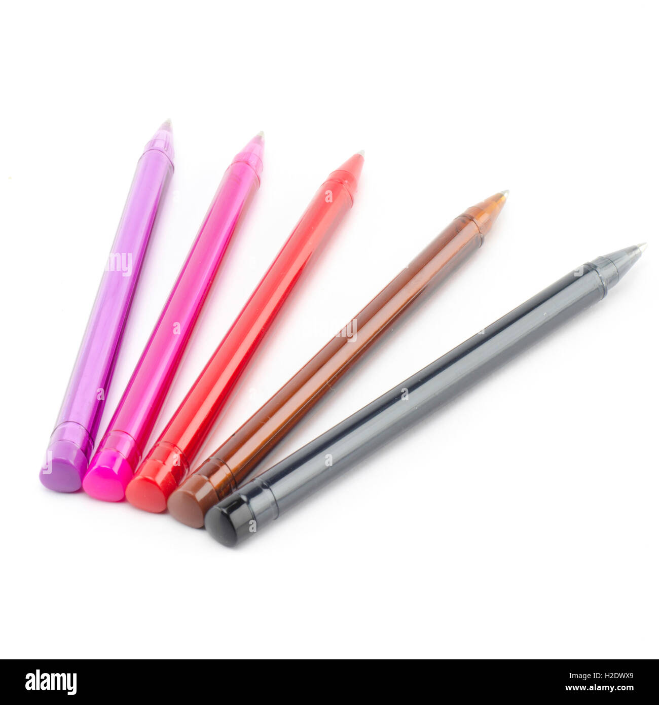 Coloured ballpoint pens hi-res stock photography and images - Alamy
