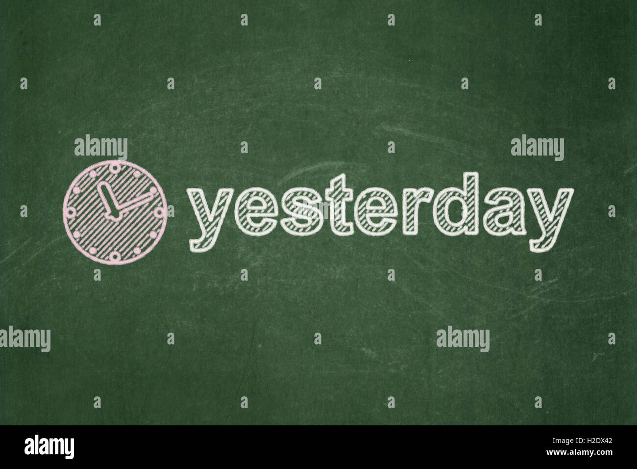Time concept: Clock and Yesterday on chalkboard background Stock Photo ...