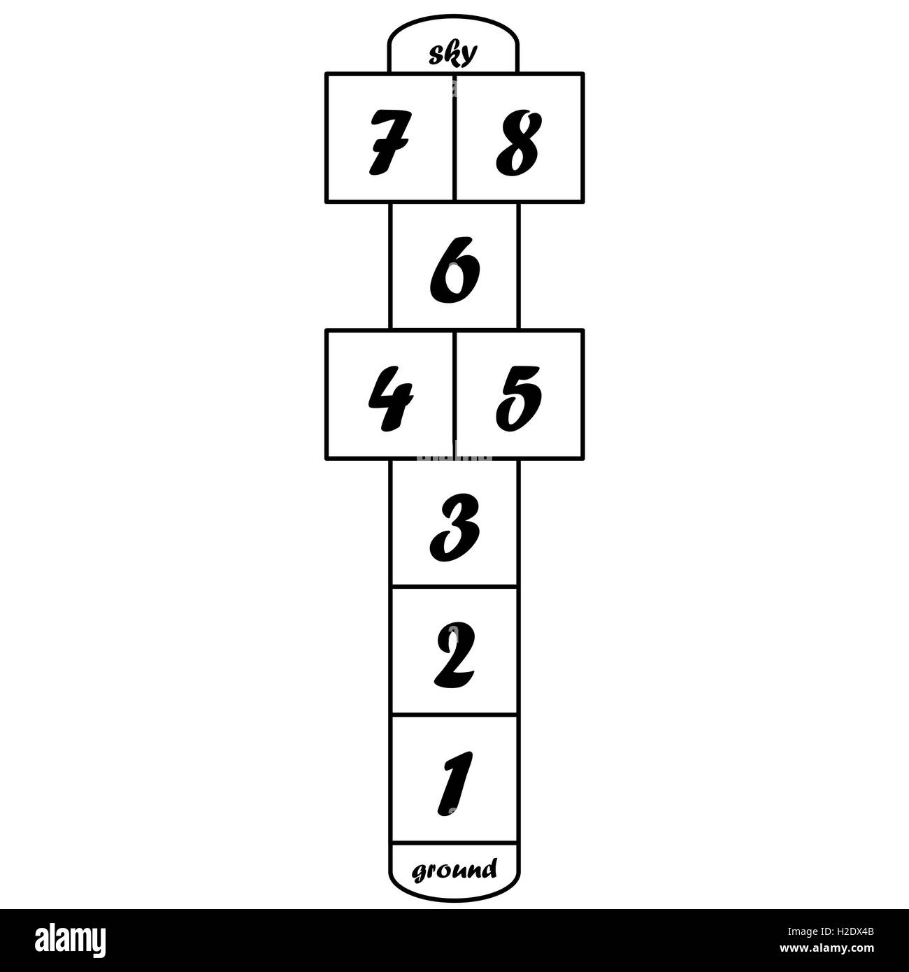 Hopscotch Black and White Stock Photos & Images - Alamy