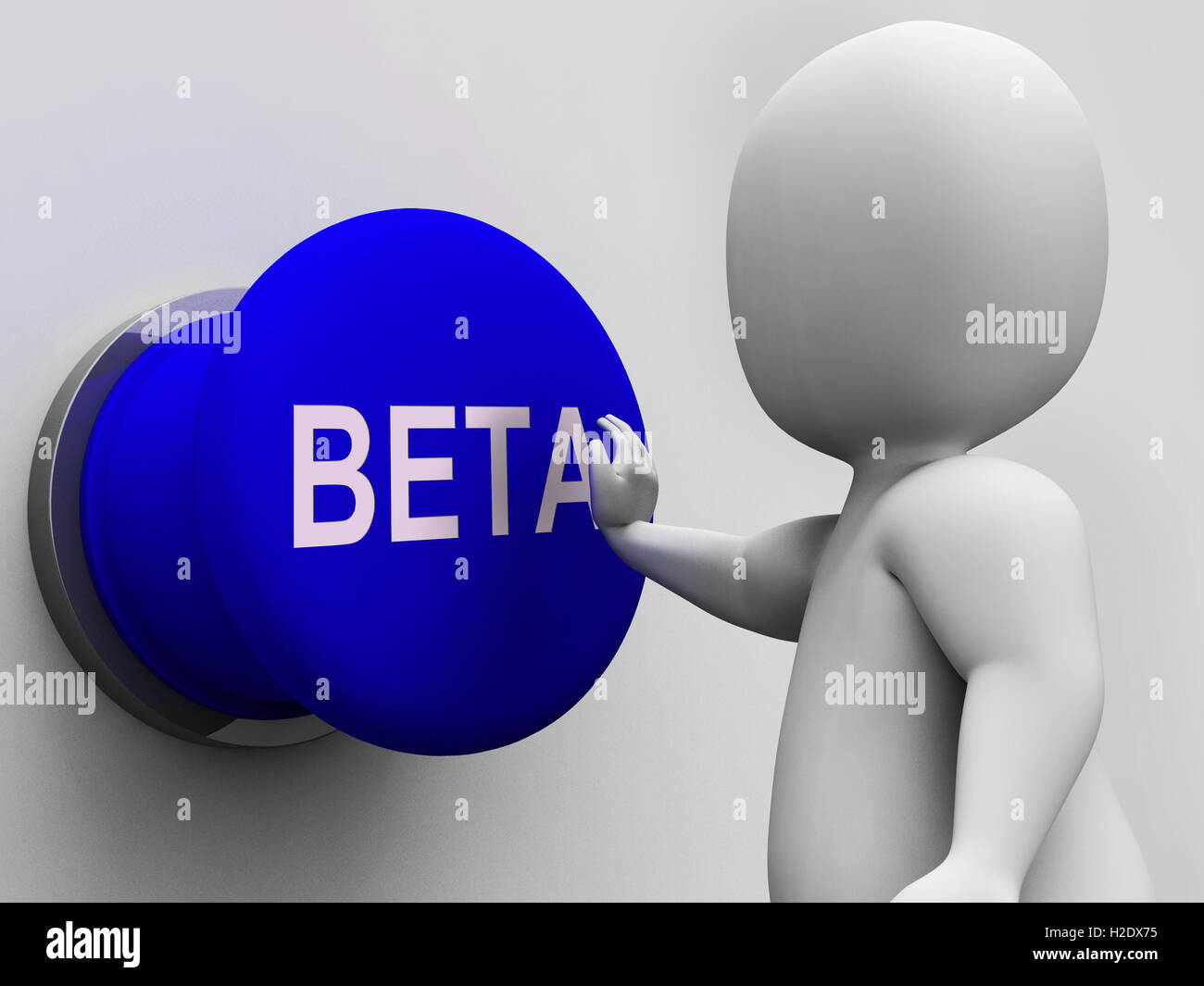 Beta Button Shows Software Trials And Versions Stock Photo - Alamy