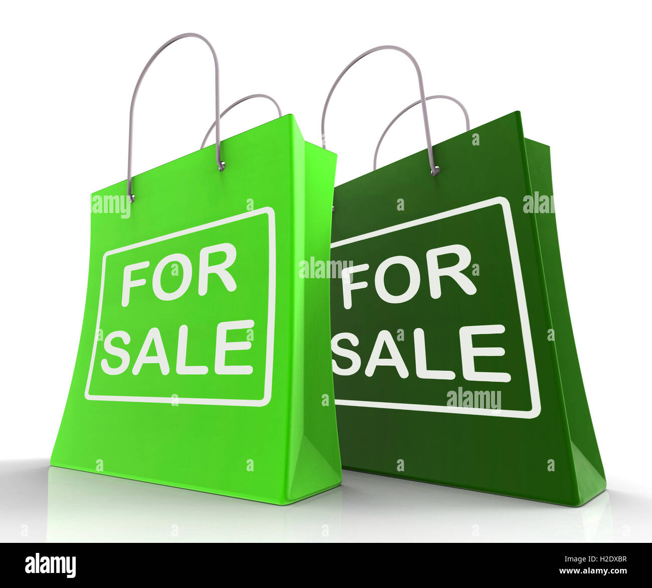For Sale Bags Represent Retail Selling and Offers Stock Photo - Alamy