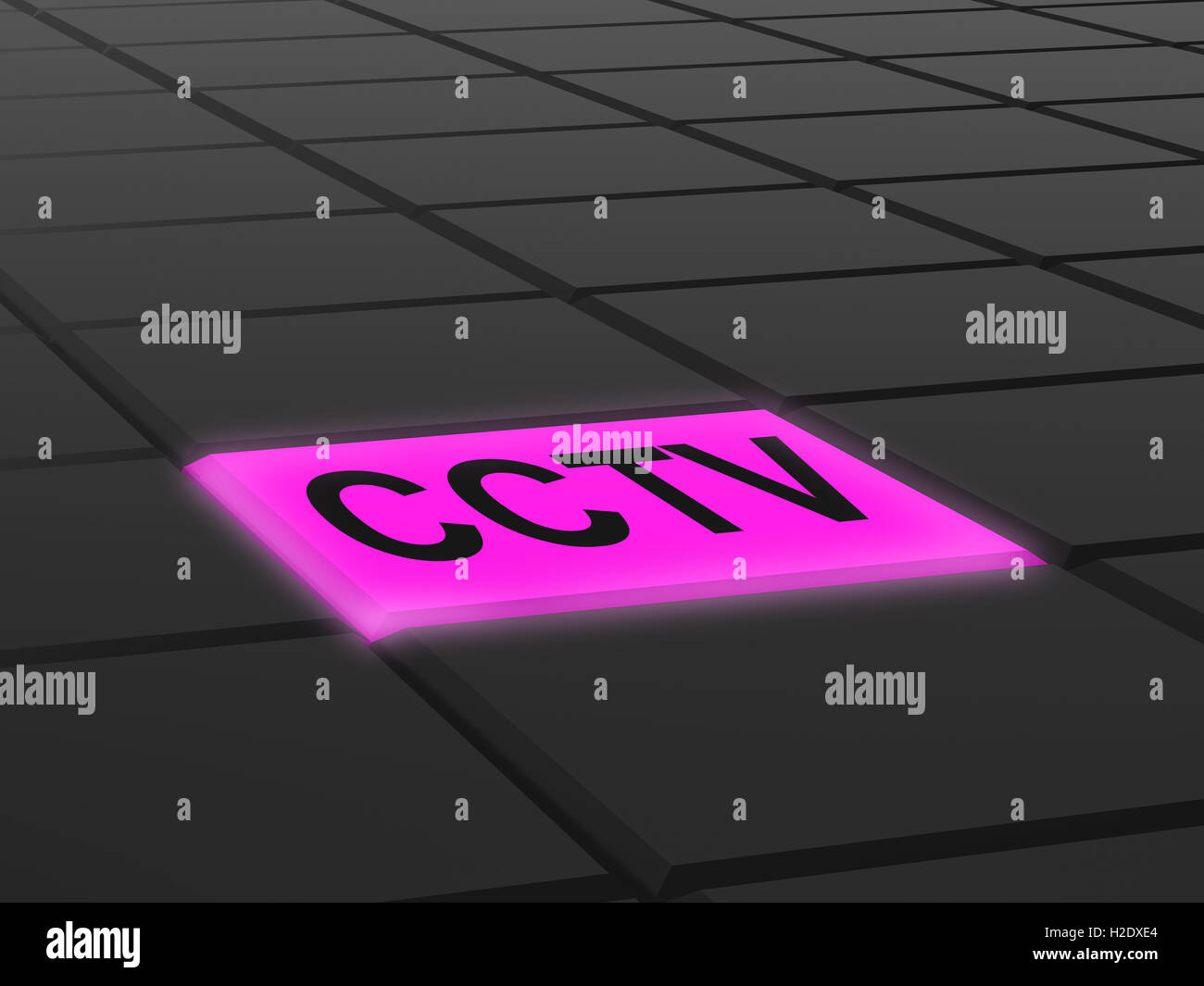 CCTV Button Shows Camera Monitoring Or Online Surveillance Stock Photo ...