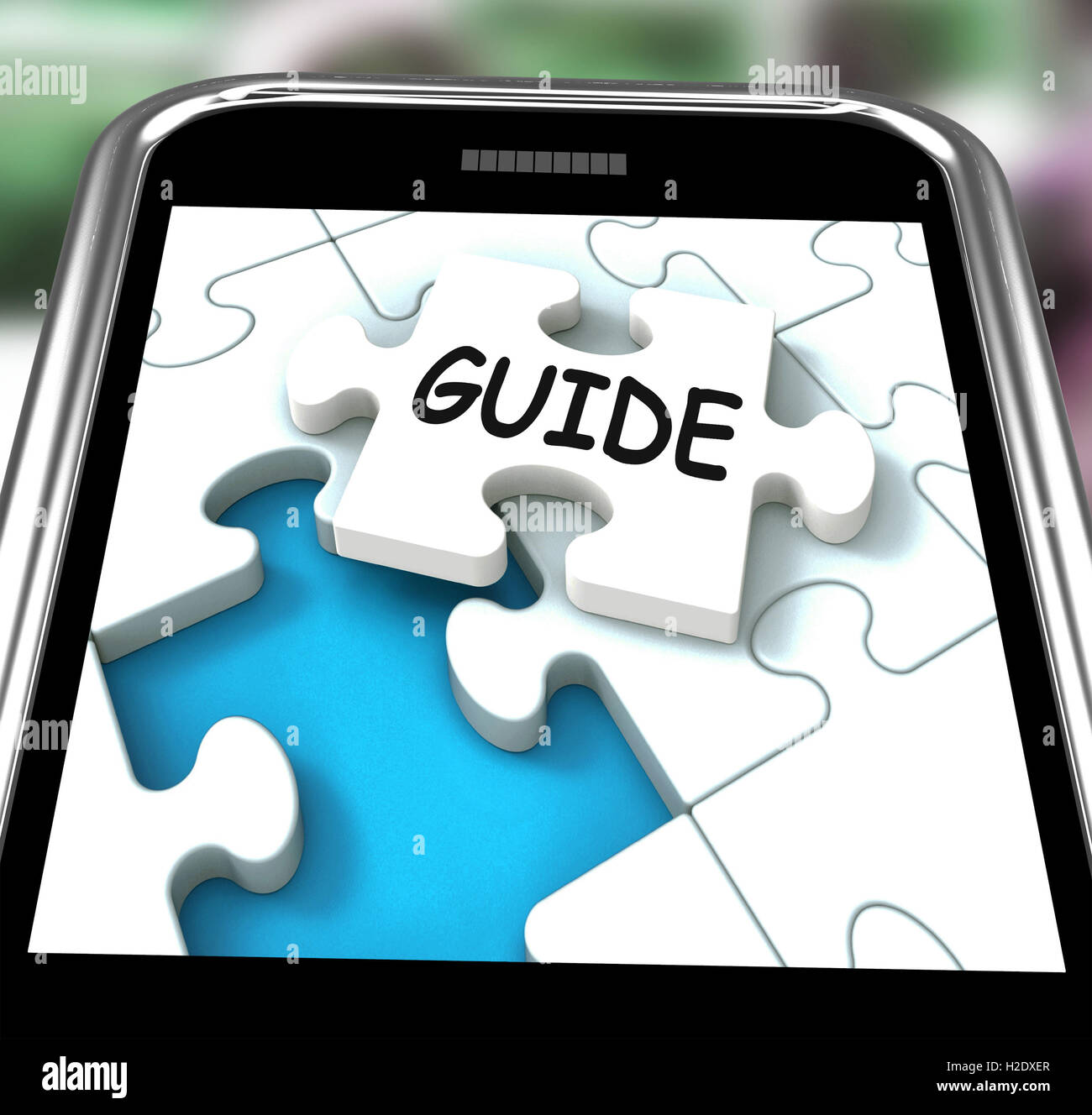 Guide Smartphone Means Web Instructions And Help Stock Photo - Alamy