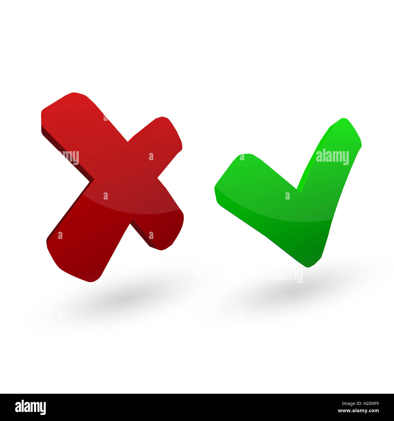 Tick and cross hi-res stock photography and images - Alamy