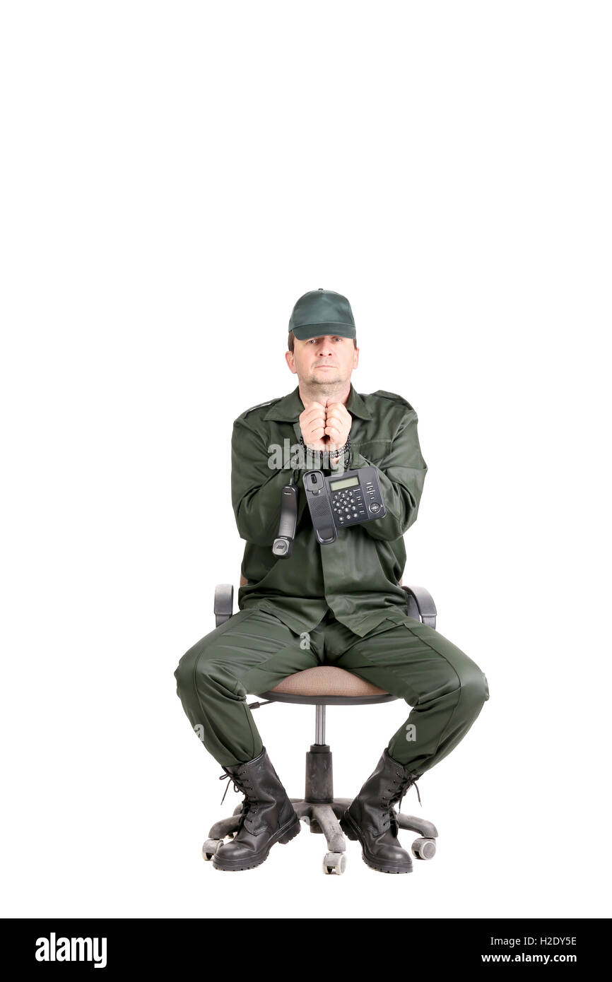 Man tied down chair hi-res stock photography and images - Alamy