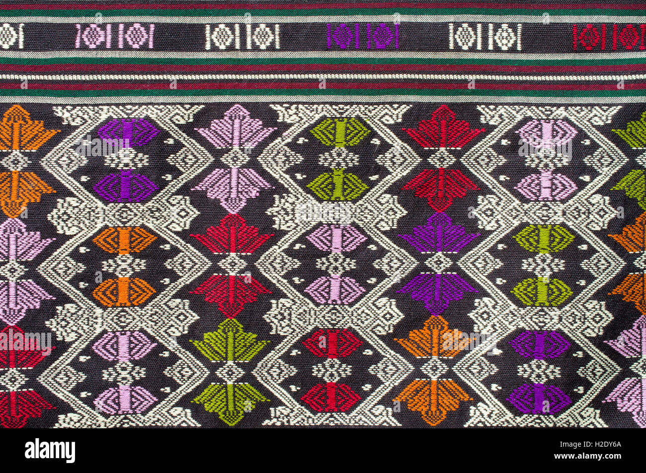 Pattern on the thai cloth Stock Photo - Alamy