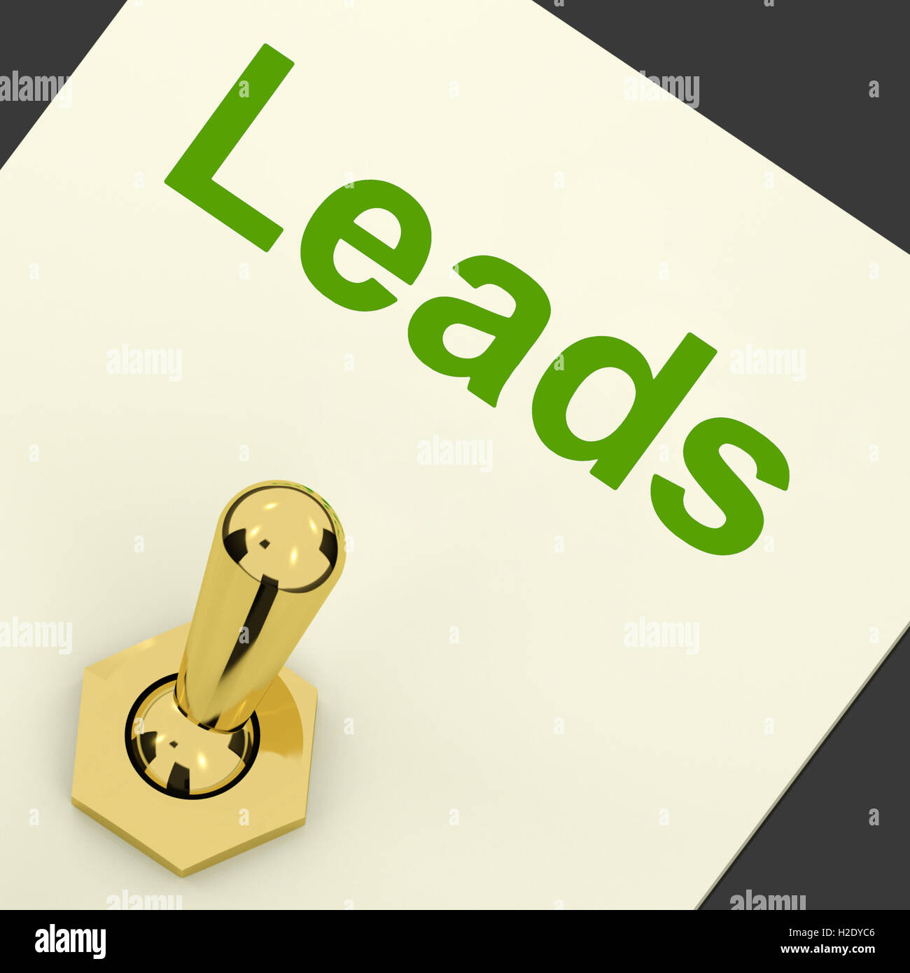 Leads Switch Means Lead Generation And Sales Stock Photo - Alamy