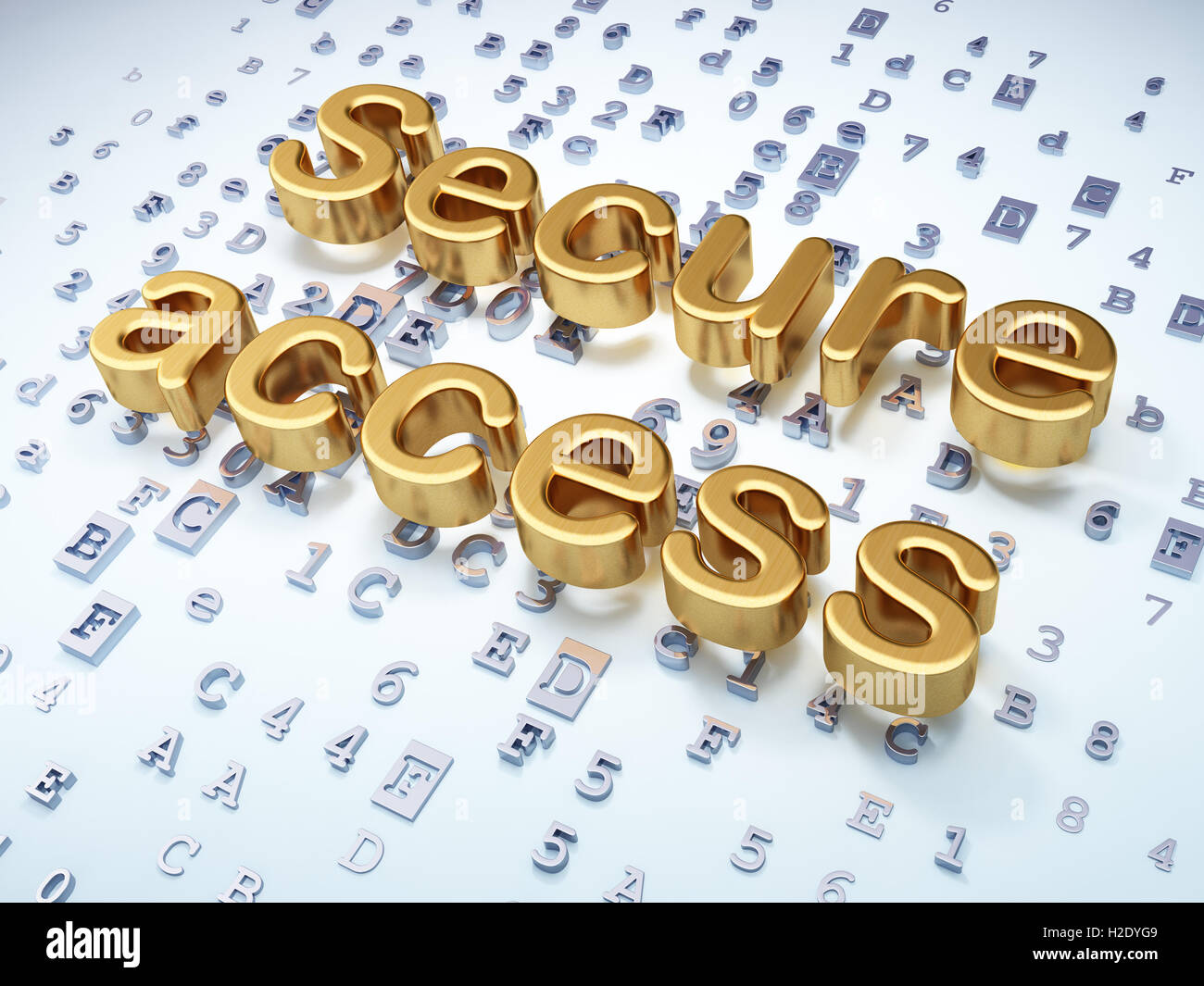 Safety concept: Golden Secure Access on digital background Stock Photo ...