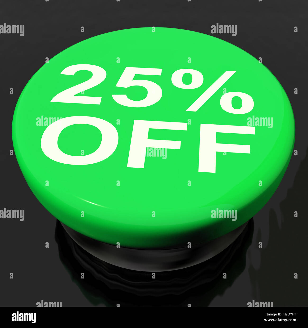 Twenty Five Percent Button Shows Sale Discount Or 25 Off Stock Photo - Alamy