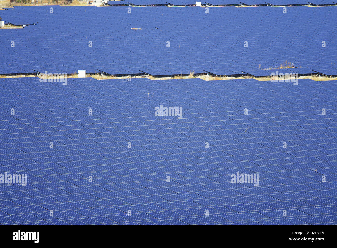 Solar panel plant Stock Photo - Alamy