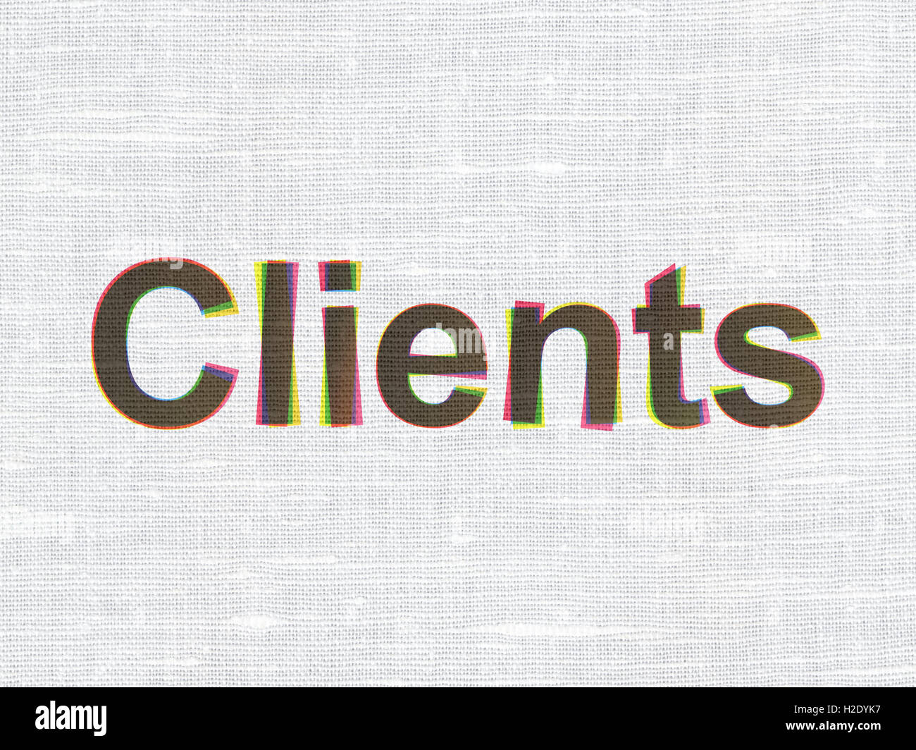 Business concept: Clients on fabric texture background Stock Photo - Alamy