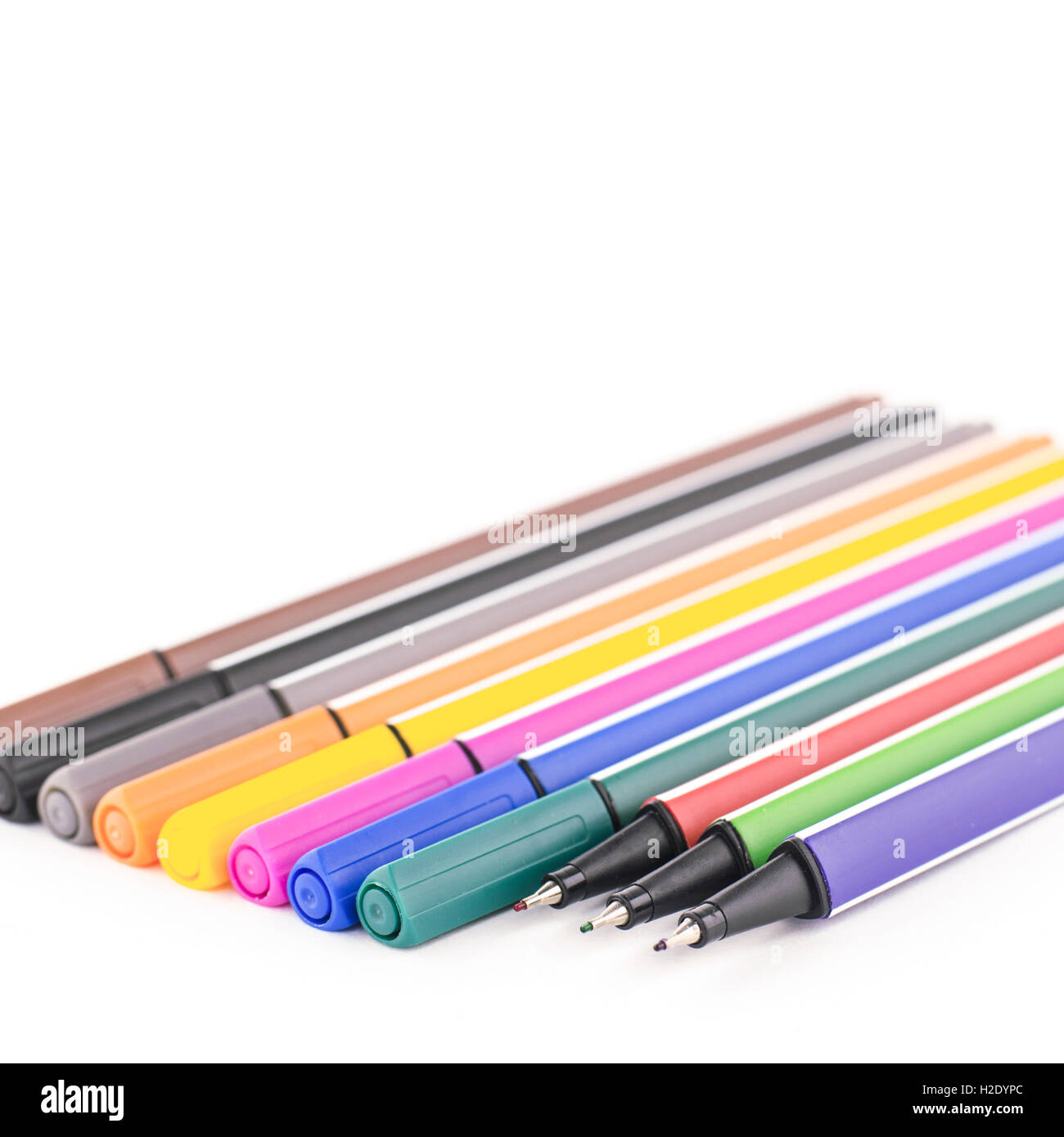 colorful pen isolated on white background Stock Photo - Alamy