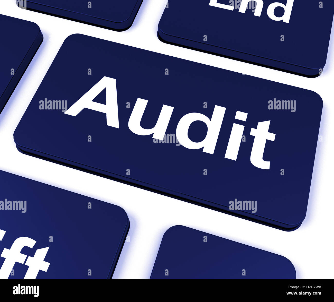 Audit Key Shows Auditor Validation Or Inspection Stock Photo - Alamy