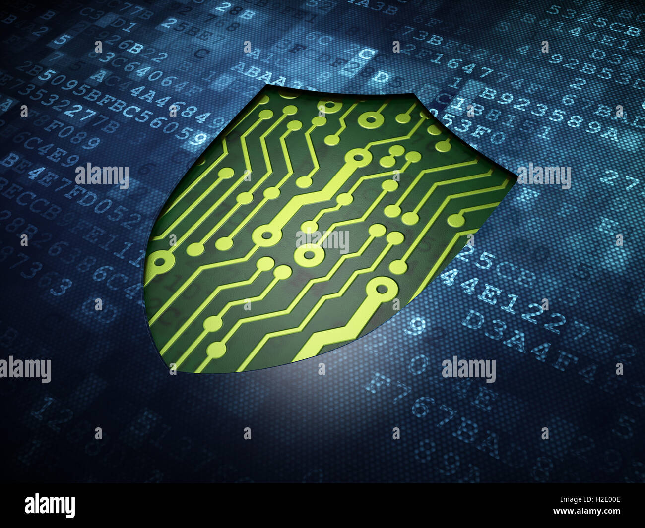 Privacy concept: Shield on digital screen background Stock Photo - Alamy