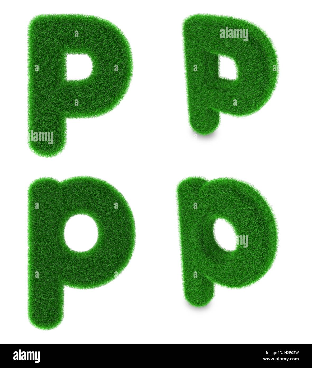 Letter P made of grass Stock Photo - Alamy