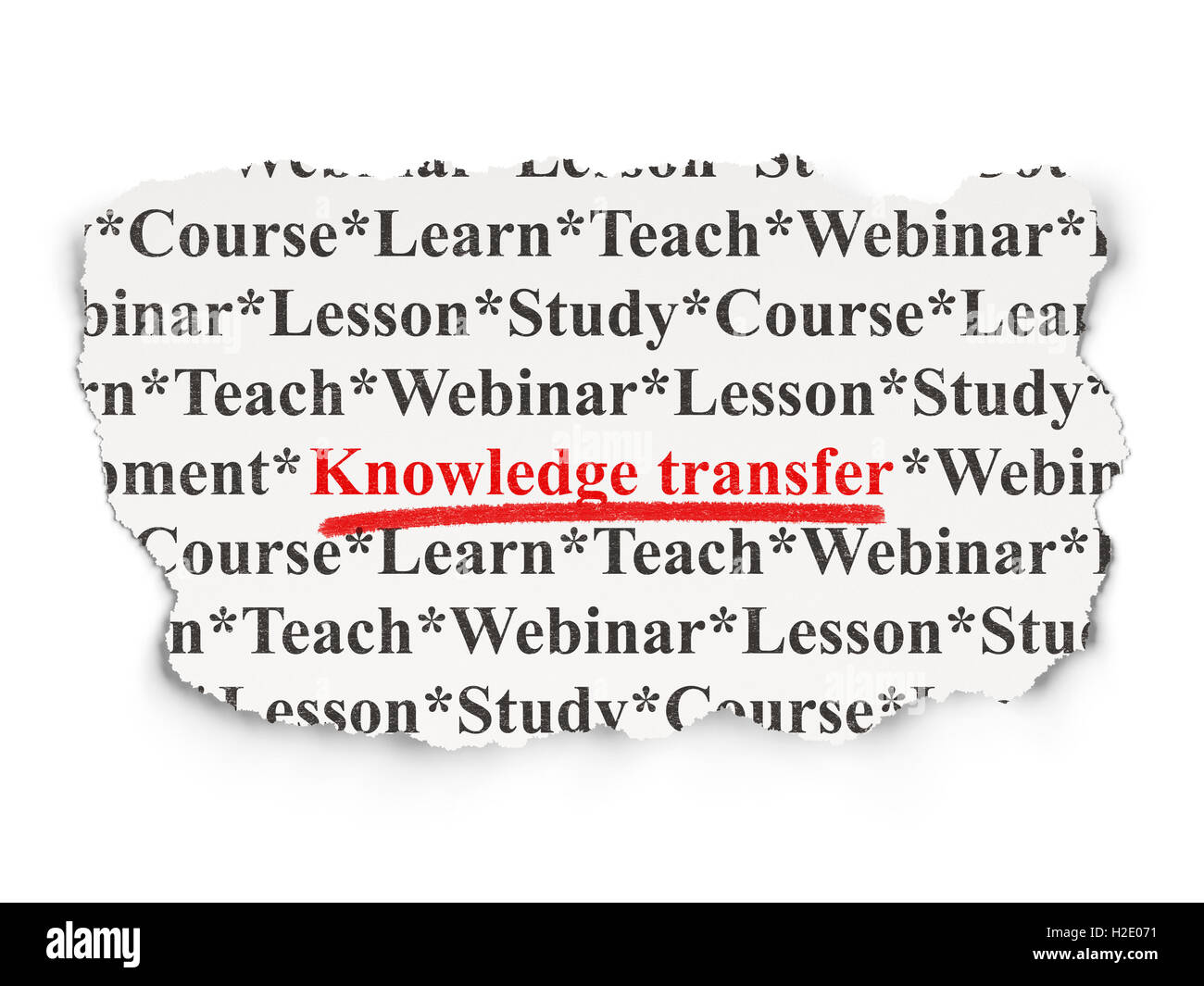 Education concept: Knowledge Transfer on Paper background Stock Photo ...