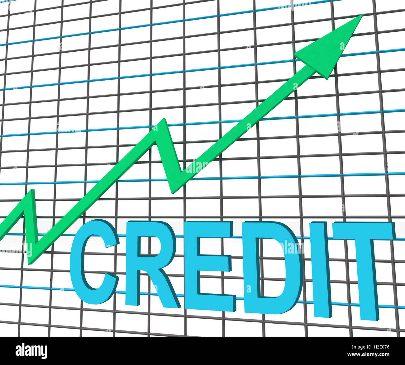 Credit Graph Chart Shows Buy Increase Grow Debt Stock Photo - Alamy