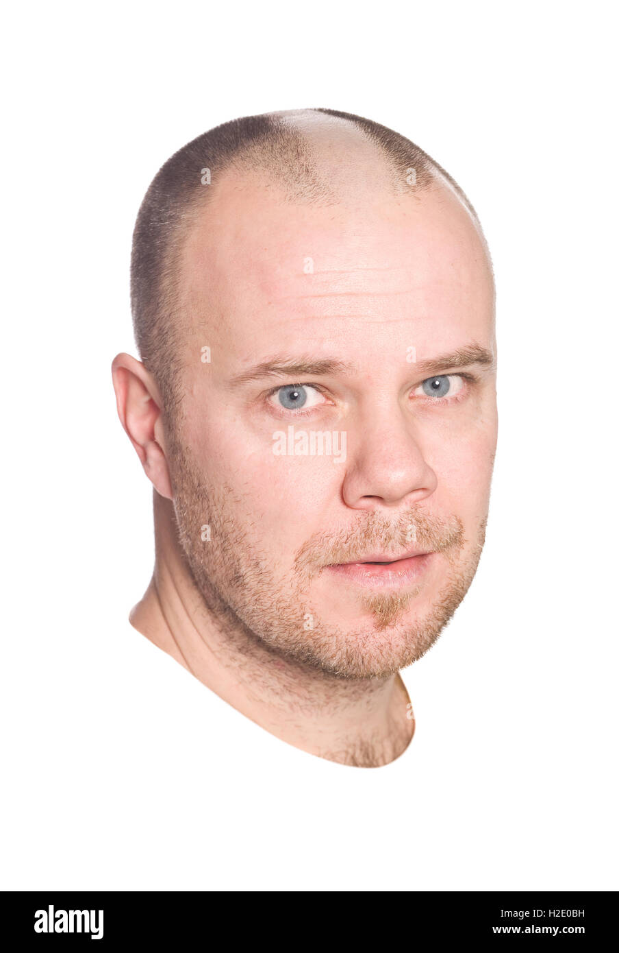 Man shaving his head Stock Photo - Alamy