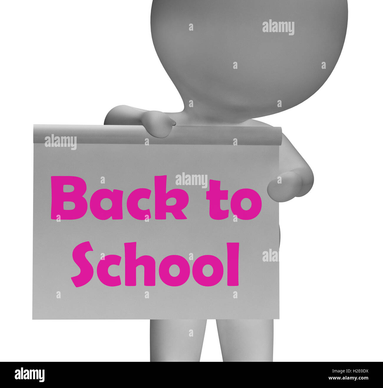 Back To School Sign Shows Beginning Of Term Stock Photo - Alamy