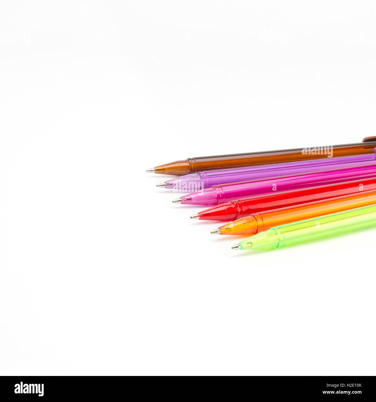 colorful pens isolated on white Stock Photo - Alamy