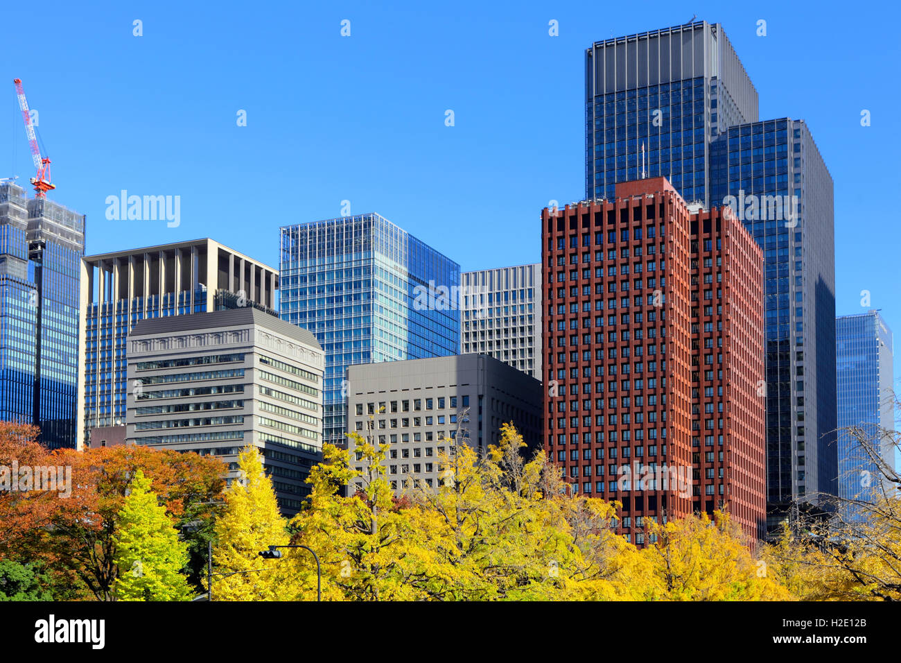 Commercial district in Tokyo Stock Photo - Alamy
