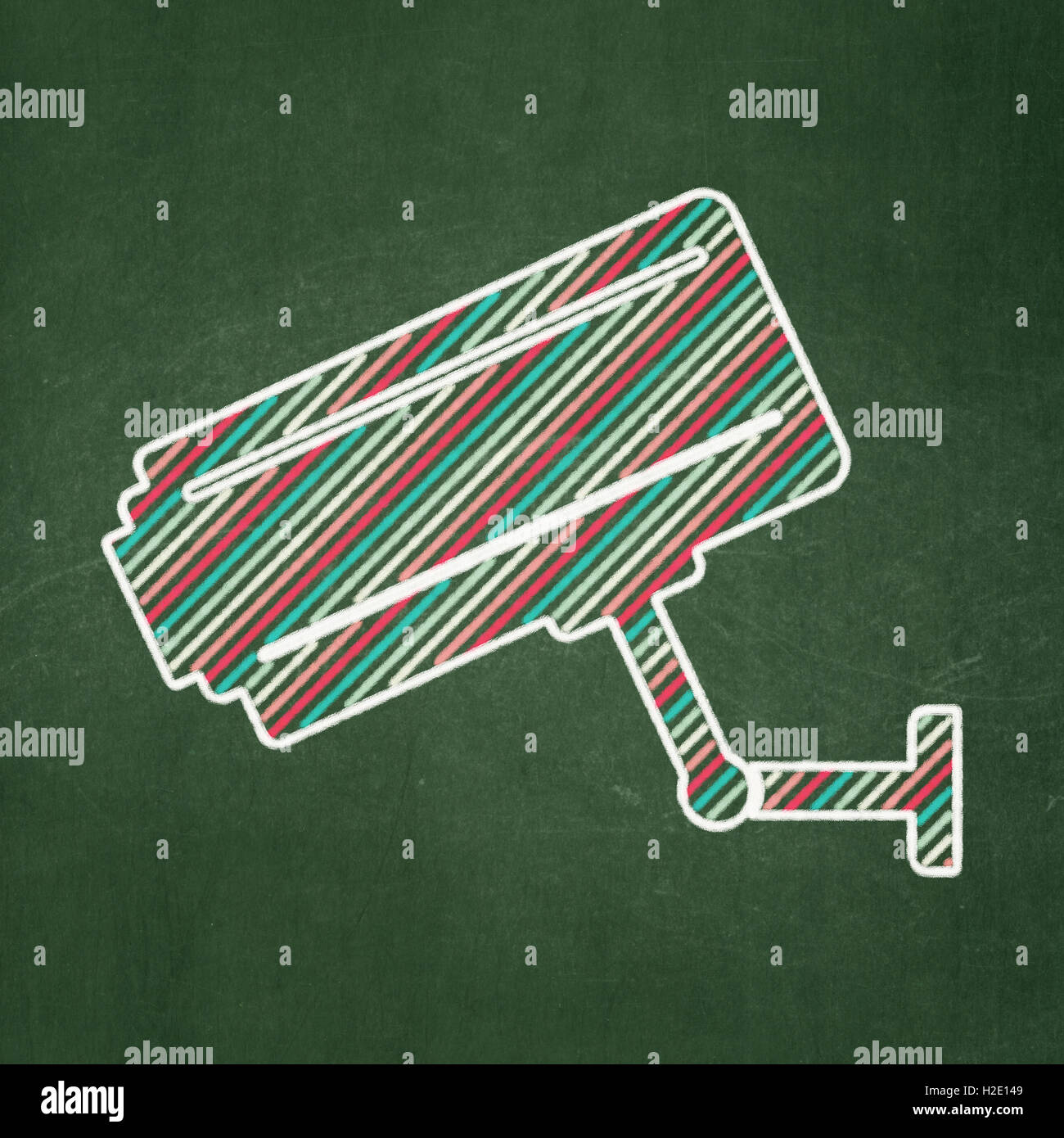 Security concept: Cctv Camera on chalkboard background Stock Photo - Alamy