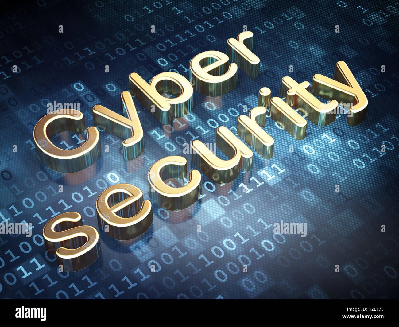 Safety concept: Golden Cyber Security on digital background Stock Photo ...
