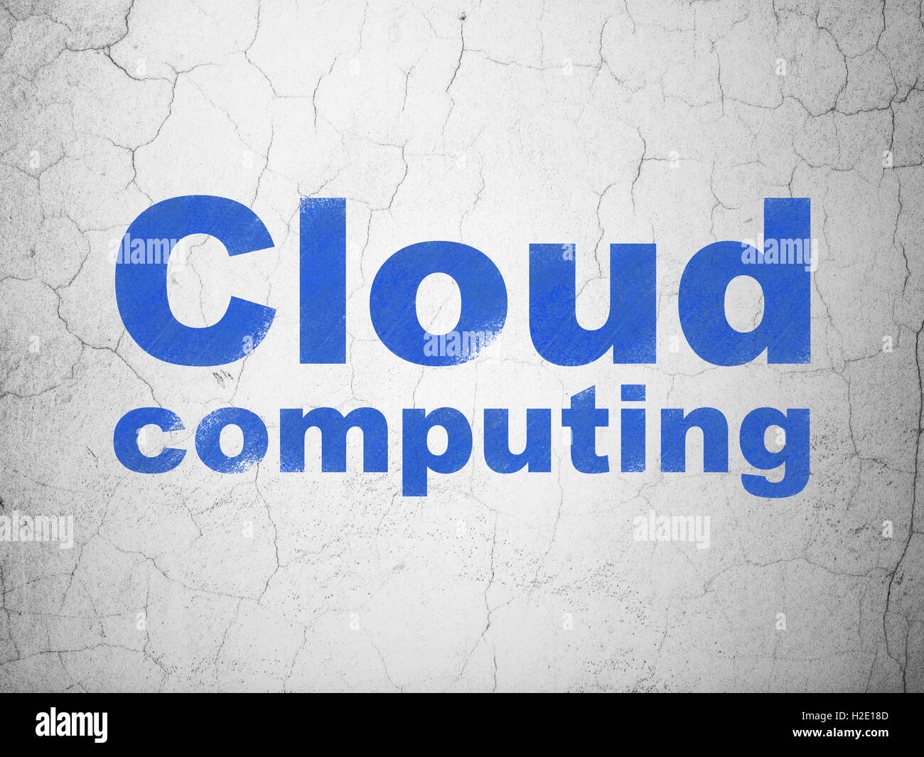 Cloud computing concept: Cloud Computing on wall background Stock Photo ...