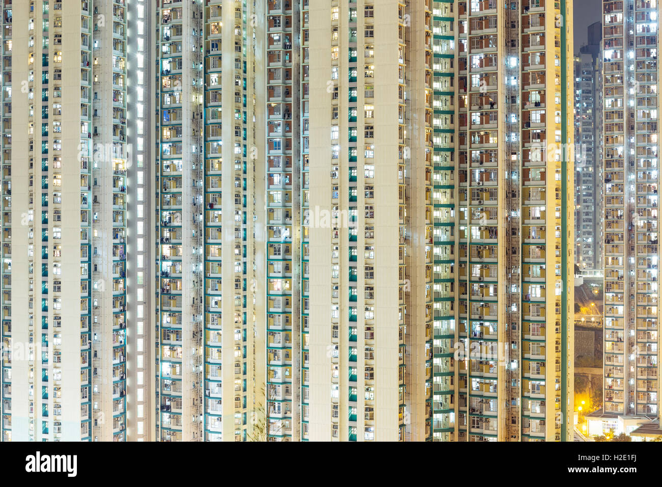 Facade building at night Stock Photo - Alamy