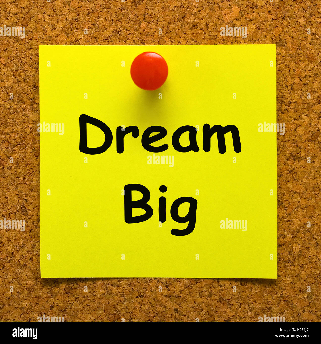 Dream Big Note Means Ambition Future Hope Stock Photo - Alamy