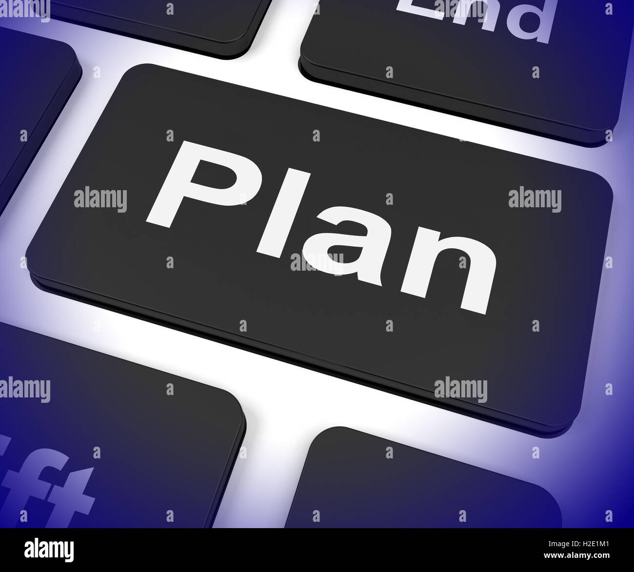 Plan Key Shows Objectives Planning And Organizing Stock Photo - Alamy