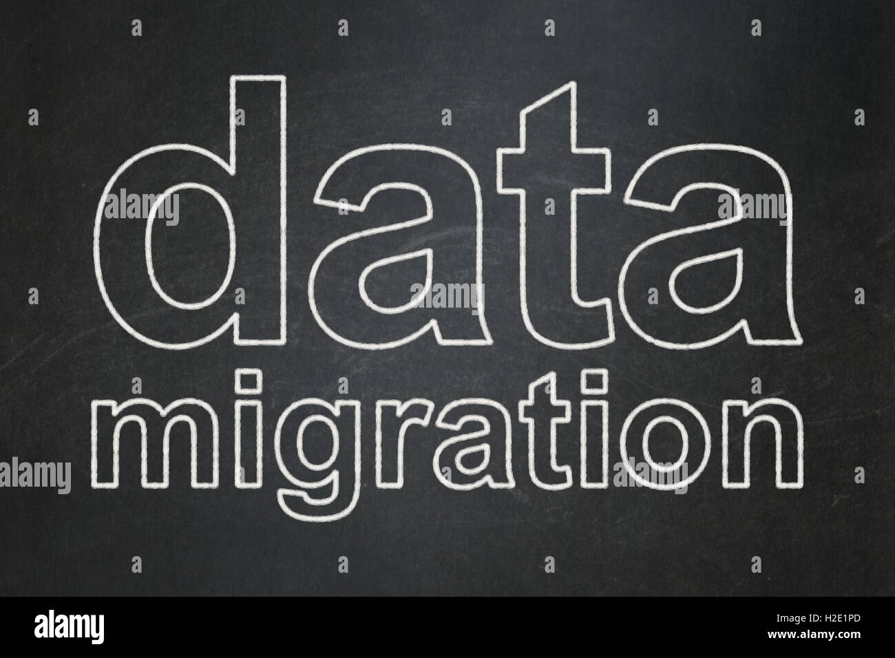 Data concept: Data Migration on chalkboard background Stock Photo - Alamy