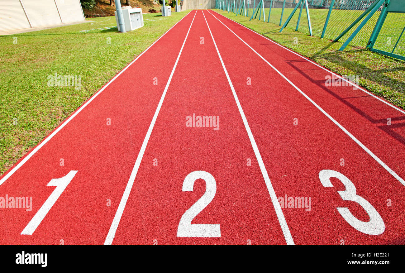Race track in red Stock Photo - Alamy