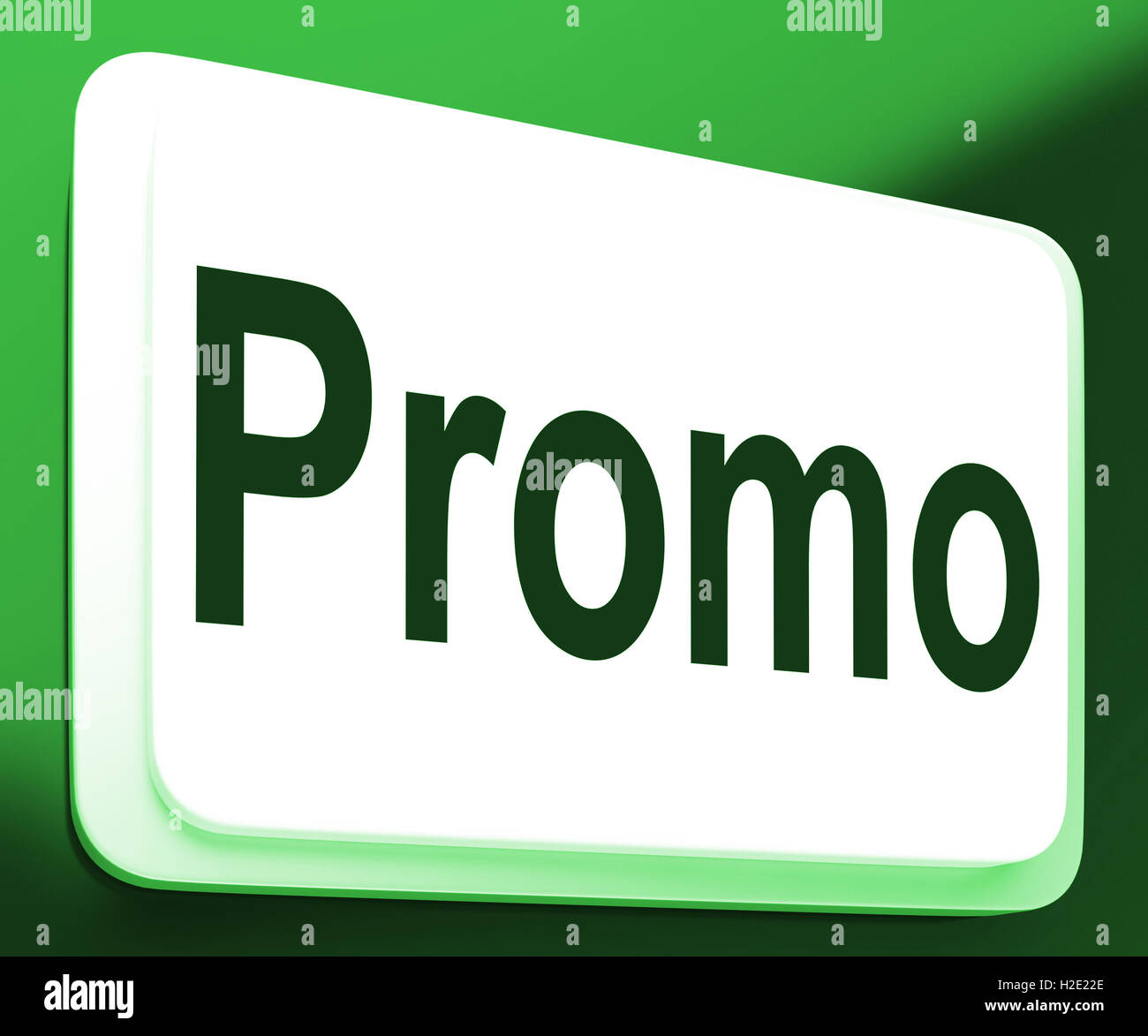 Promo Button Shows Discount Reduction Or Save Stock Photo - Alamy