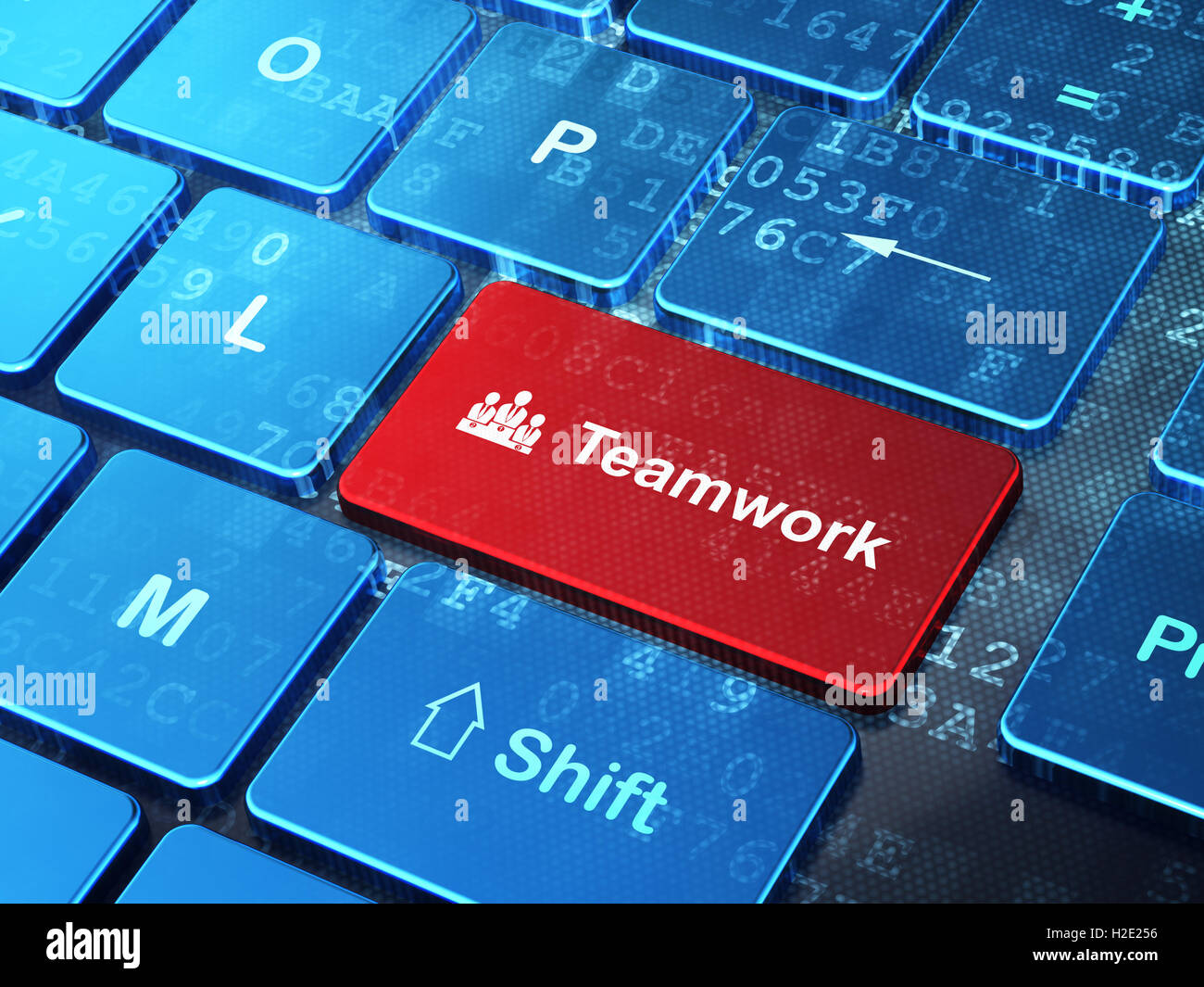 Business concept: Business Team and Teamwork on computer keyboard ...