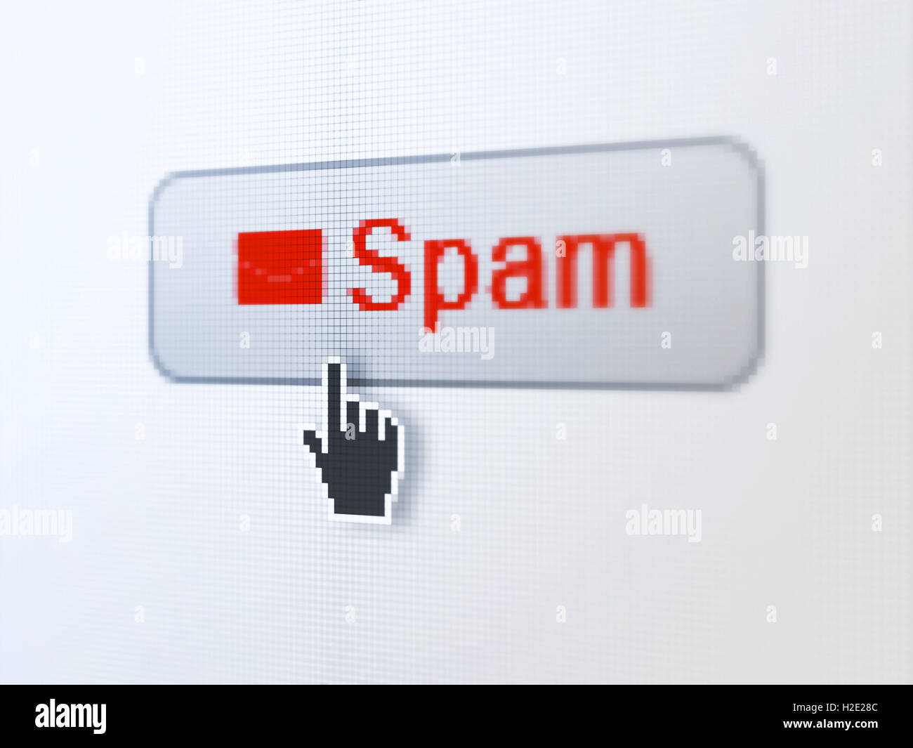 Protection concept: Spam and Email on digital button background Stock ...