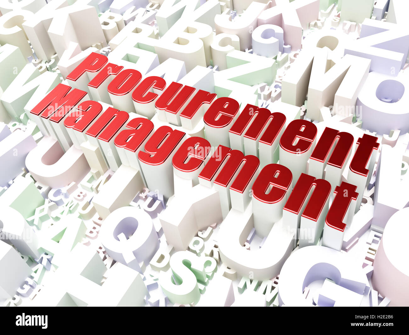 Business concept: Procurement Management on alphabet background Stock ...